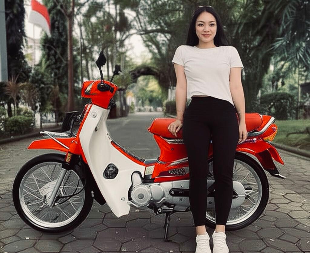 Modif Tipis-Tipis, Warna Merah Menyala, Honda Prima Jadi Motor Impian ...