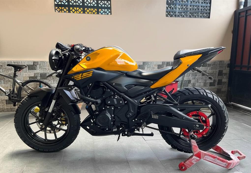 Modifikasi Hedon Yamaha MT25, Motor Touring Rasa Sultan, Pakai Ban Gambot Tampilan Makin Ganteng!